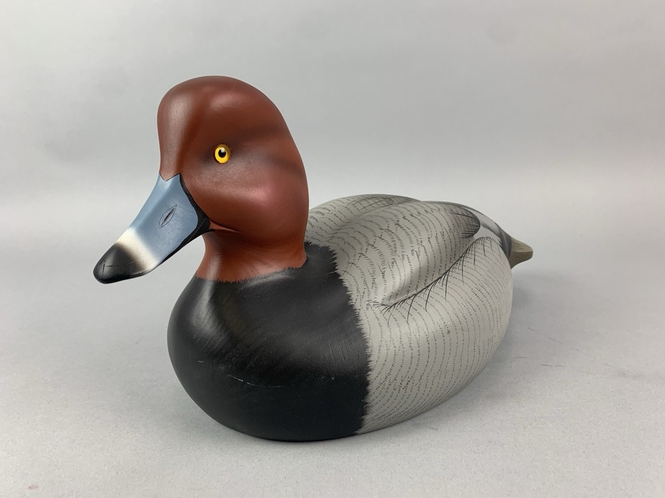 Randy Tull Wooden Redhead Drake Duck Decoy Ducks Unlimited | eBay
