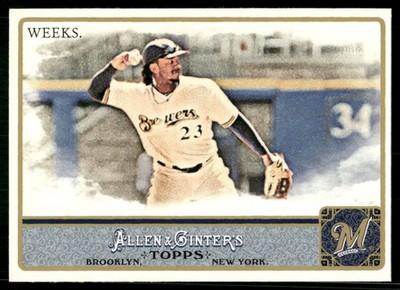 2011 Topps Allen & Ginter's #288 Rickie Weeks Milwaukee Brewers ...