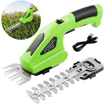 Mini 2 in 1 Cordless Grass Shear & Hedge Trimmer - 7.2V Electric Bush ...