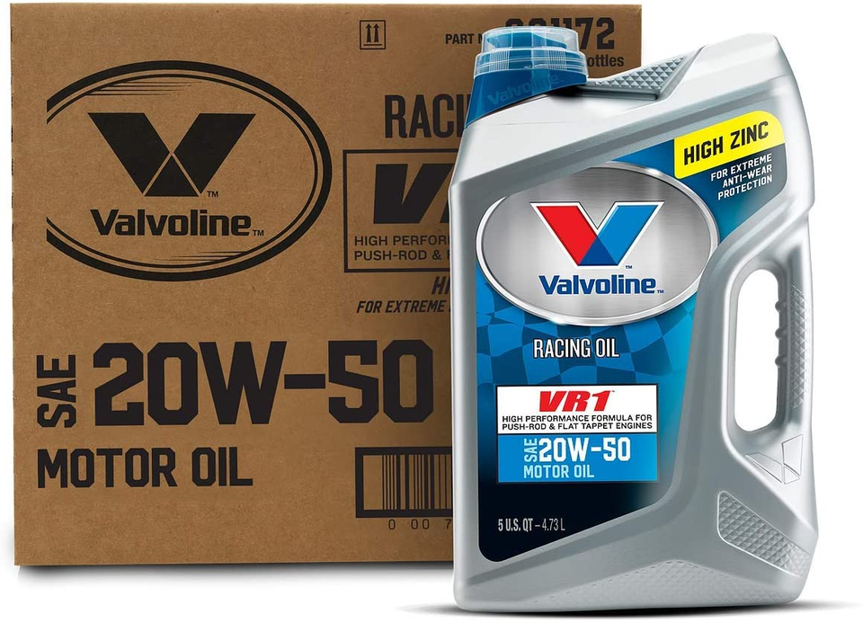 Valvoline VR1 Racing SAE 20W-50 High Performance High Zinc Motor Oil 5 ...