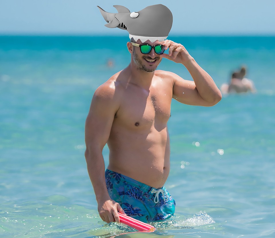 Funny Shark Bite Hat Fish Attack Animal Ocean Theme Novelty Costume ...