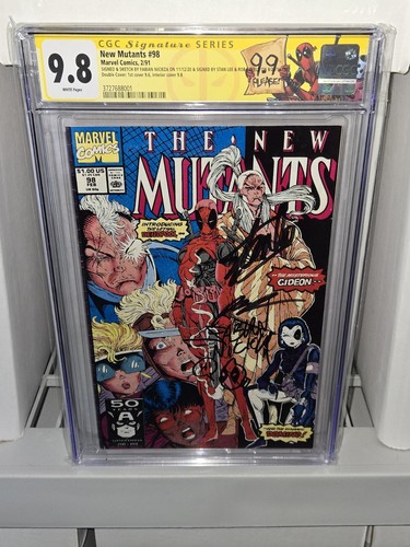 New Mutants #98 CGC SS Signature Sketch STAN LEE Double Cover 9.8 1st ...