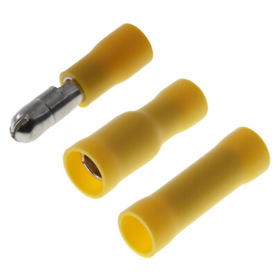 Gelbe Rundstecker Kabelschuh Kabel Steckverbinder Stoßverbinder 4.0 bis ...