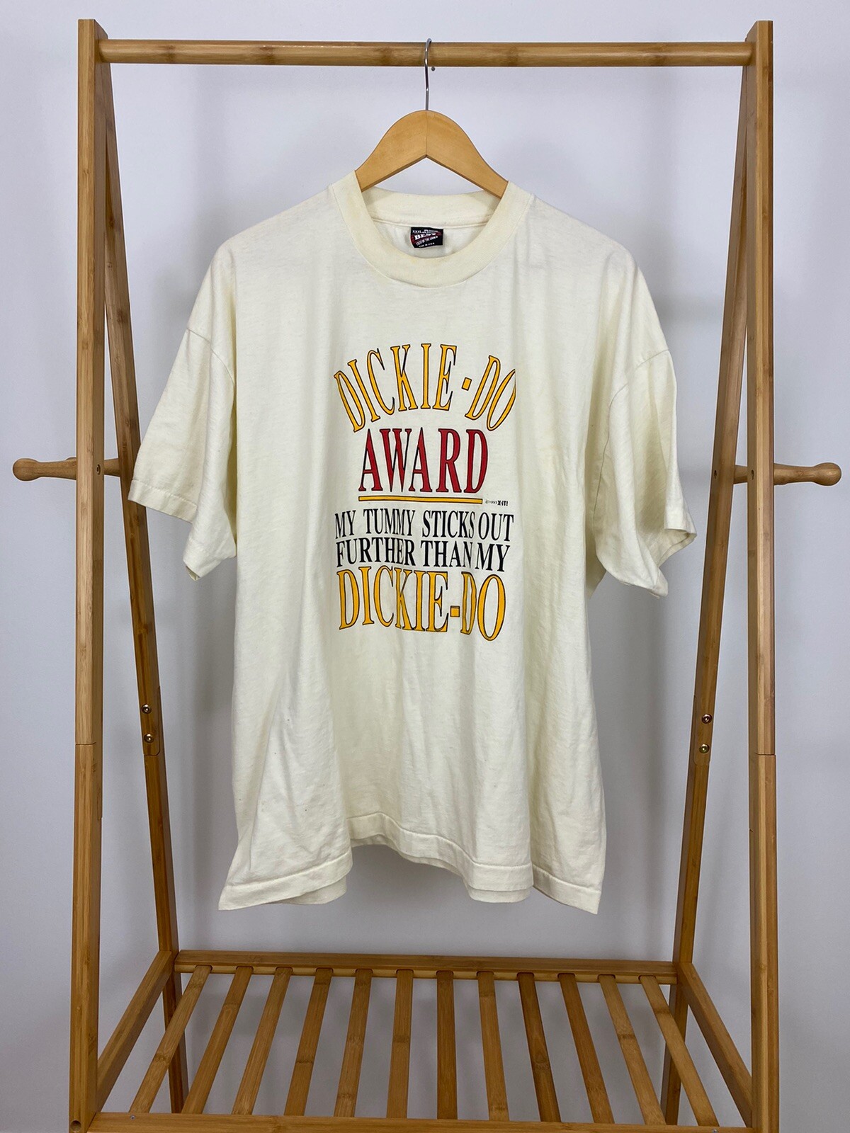 VTG My Tummy Sticks Out Futher Than My Dickie-Do Award T-Shirt Size ...