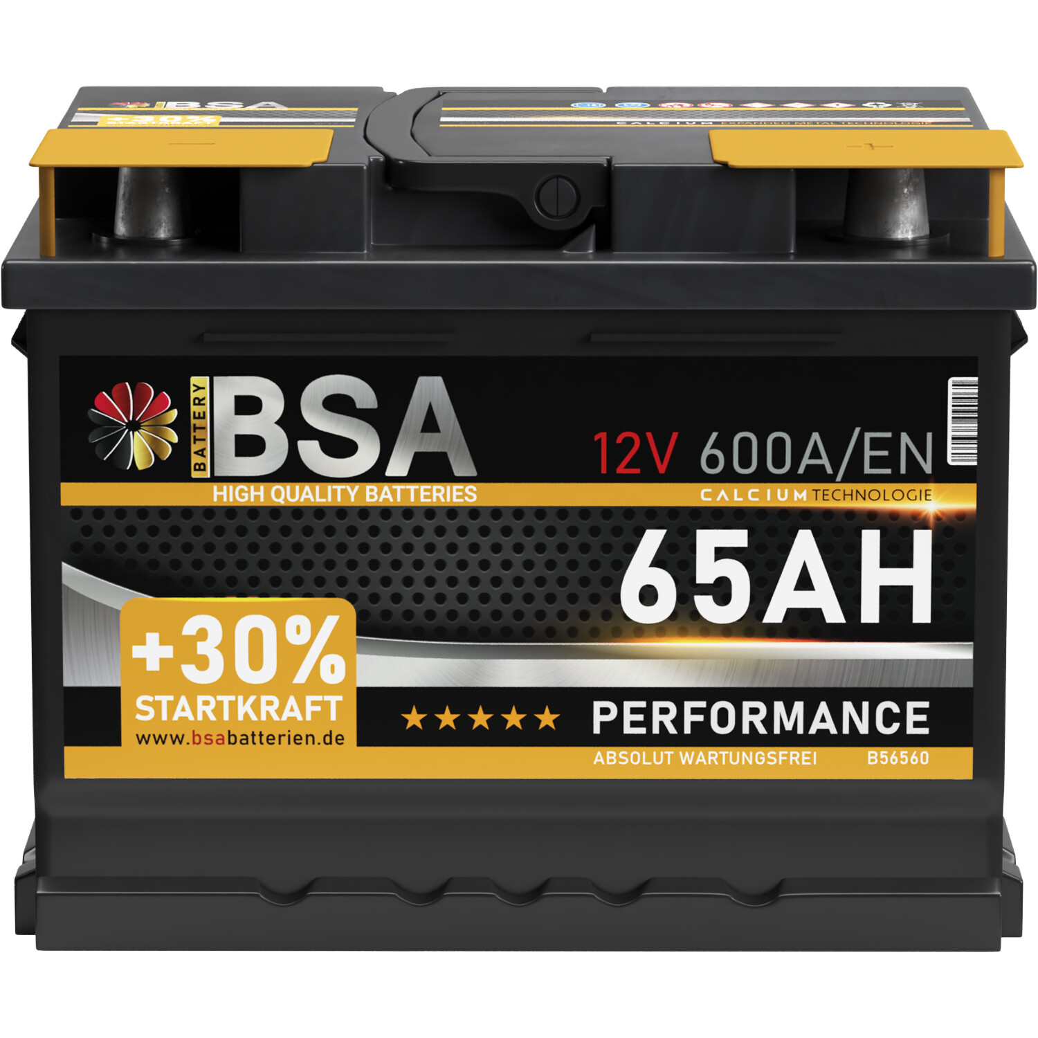 Car Battery 65Ah 12V Starter Battery Replaces 54Ah 55Ah 56Ah 60Ah 62Ah ...