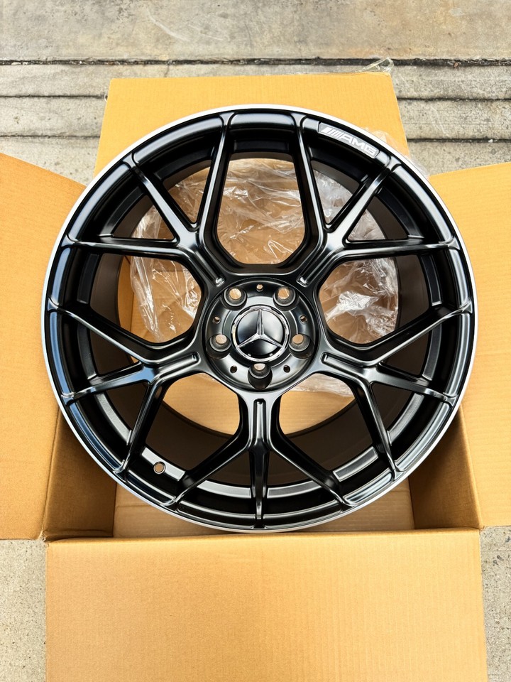 19" STAGGERED Black AMG Rims Wheels Mercedes Benz C300 E350 S550 GLE350 ...