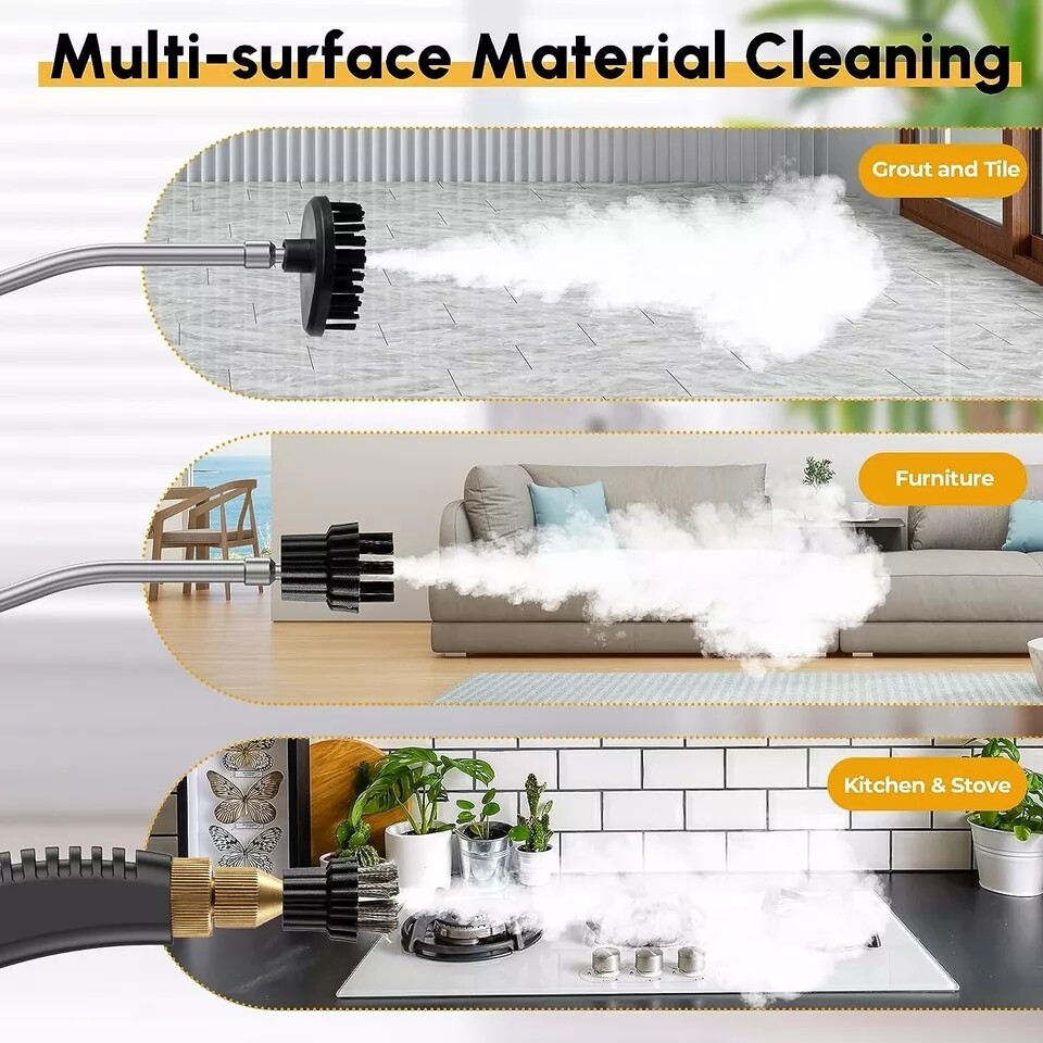 Handheld Pressurized Steam Cleaner 2500W High Temp Portable Cleaning ...