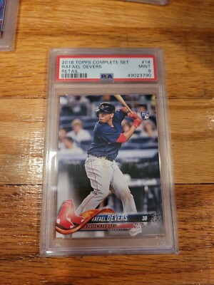 2018 Topps Factory Complete Set Rafael Devers #18 RC PSA 9 Mint Retail ...