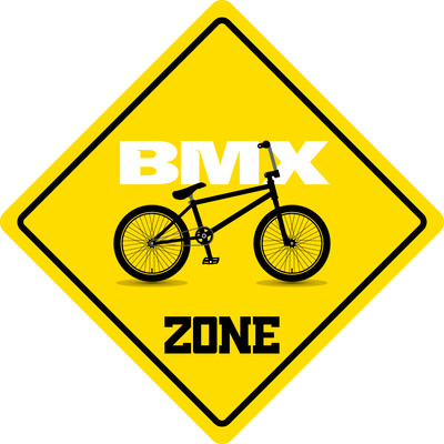 *Aluminum* Bmx Zone Funny Metal Novelty Sign 12"x12" | eBay