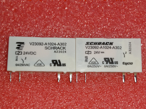 10PCS// NEW Schrack V23092-A1024-A302 Power Relay 24VDC 6A | eBay