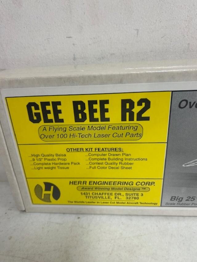 Vintage Model Airplane Kit Gee Bee R2, NEW- Herr Engineering | eBay