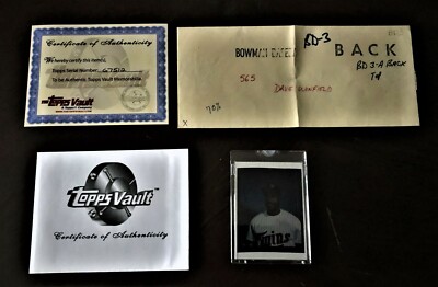 1993 TOPPS VAULT Bowman #565 DAVE WINFIELD, FINAL Color Negative, HOF ...