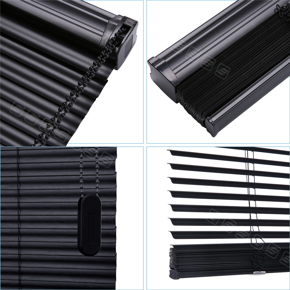 Single Touch Corded 1 Inch Mini Blind in Black Choose Size Customize- S ...