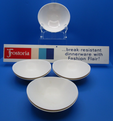 FOSTORIA MELAMINE White Casual Flair Set of 7 Fruit Bowls FOSTORIA MELAMINE White Casual Flair Set of 7 Fruit Bowls