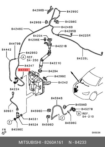 Genuine OE Gasket W/Shld Washer Motor 8260A161 For Mitsubishi 8260-A161 ...