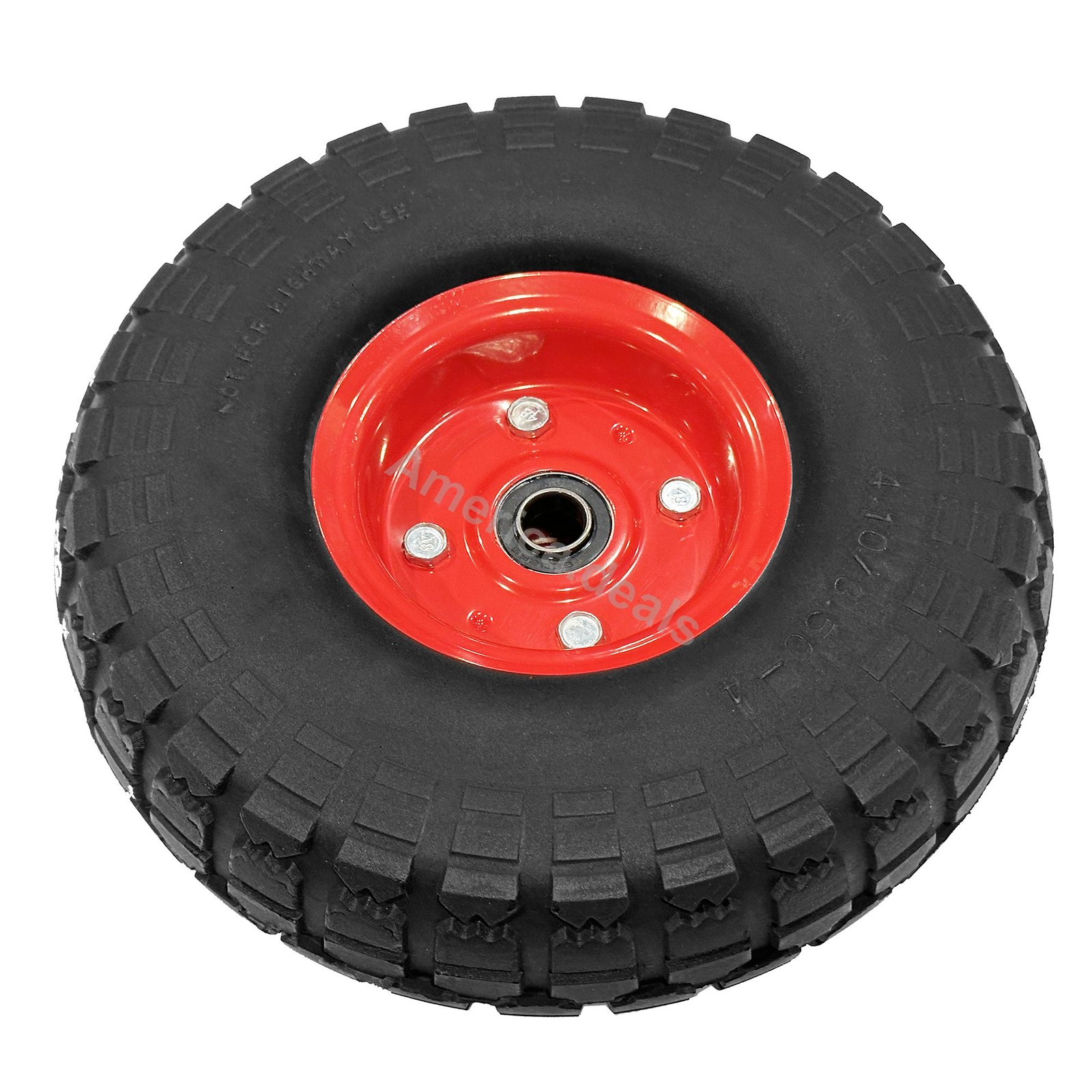4 Pack 10'' Tubless Solid / Pneumatic Wheels Foam Filled Tire for ...