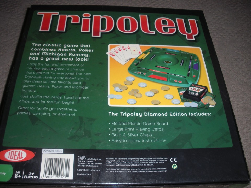 Tripoley Board / Card Game Diamond Edition Board Game Large Print Cards ...