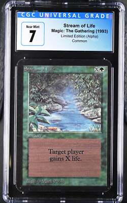 Magic: the Gathering MTG Stream of Life [Alpha Edition] Graded CGC 7 ...