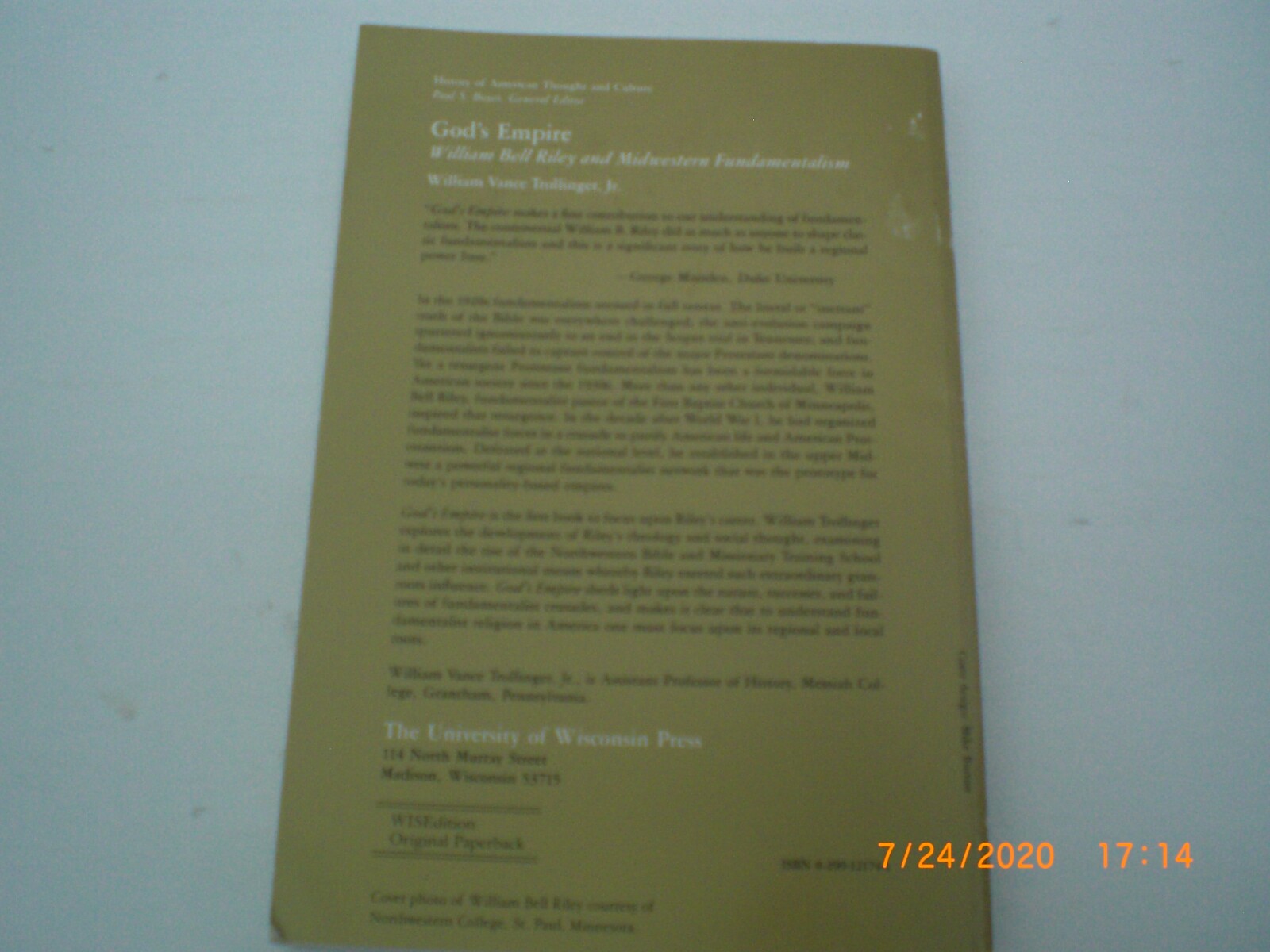 God's Empire William Bell Riley Paperback Signed? | eBay