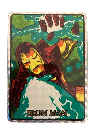 1992 Marvel Masterpieces IRON MAN Prism Vending Machine Sticker Rare ...