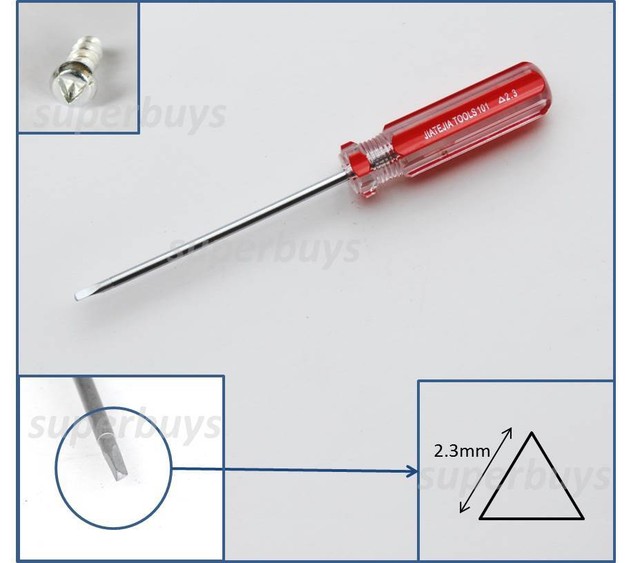 2.3mm Triangle Key End Tip Screwdriver Repair Triangular Head Screw ...