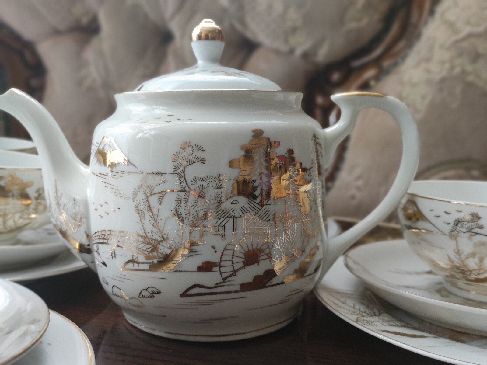 **Beautiful Antique Vintage Japanese Lithophane Geisha Girl Tea Set ...