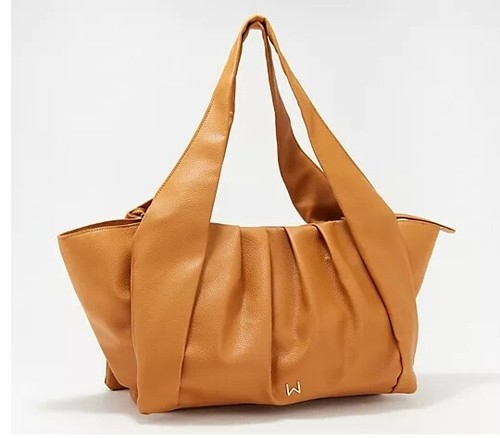 House of Want How We Chill Ruched Tote Bag Purse A554368 Toffee | eBay