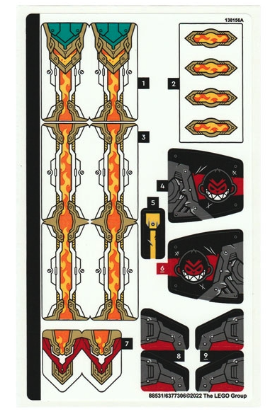 LEGO Stickers - Sheet for Set 80034 - No 80034stk01 - QTY 1 | eBay