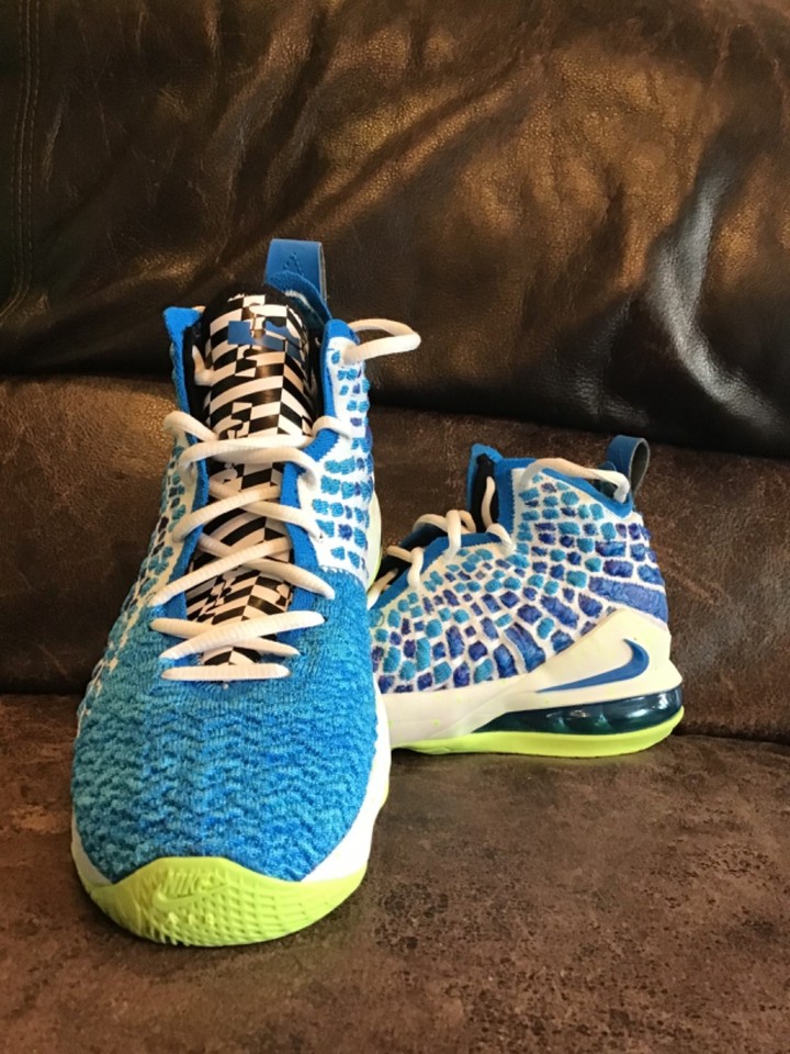Nike lebron 17 sprite shoes size 5 green blue white air max zoom air ...