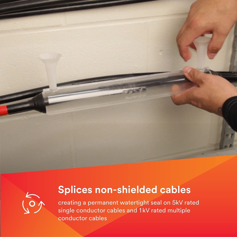 3M Inline Resin Power Cable Splice kit 82-A2N, 2-3/0 AWG, Permanent ...