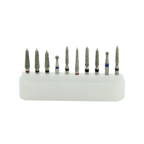 Dental Diamond Bur FG-4100 Safe End Diamond Preparation Burs Kit 10/PK ...