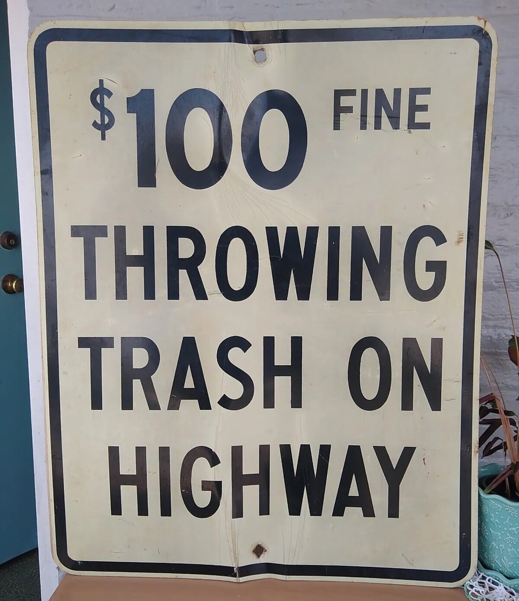 Littering Fine Sign