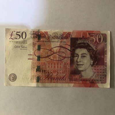 £50 FIFTY POUND NOTE Chris Salmon Boulton-James Watt Serial No AA03 ...