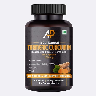 Turmeric Circumin ,Piperine 1000mg Healthy Joints 60 Capsules Dietary ...