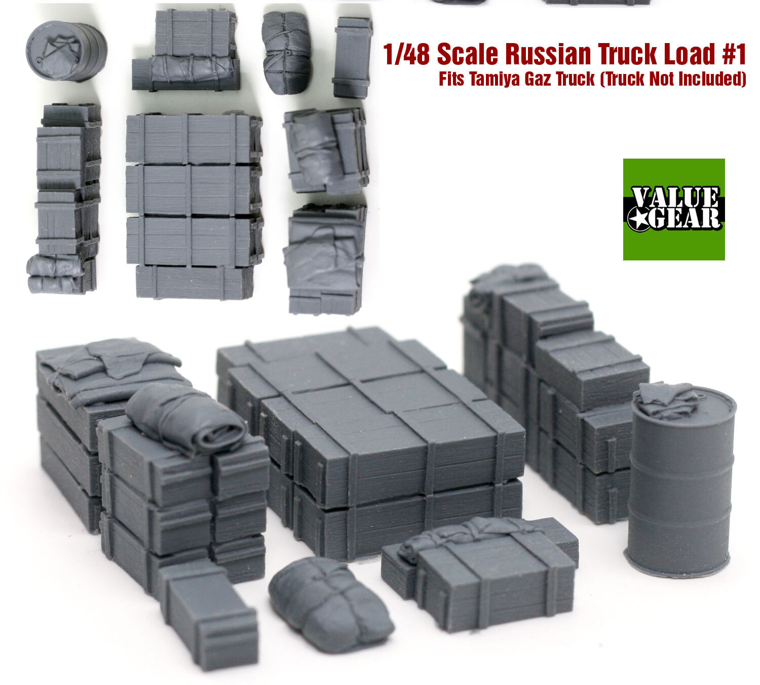Value Gear 1/48 Russian GaZ Truck Load Stowage Set #1 for Tamiya kits ...