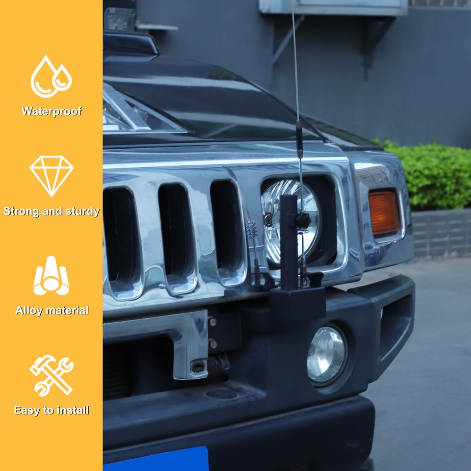 Carbon Steel Front Bumper Left Side Antenna Flagpole Bracket For Hummer ...