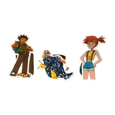Pokémon Stickers: Ash and Pikachu, Misty, and Brock | eBay