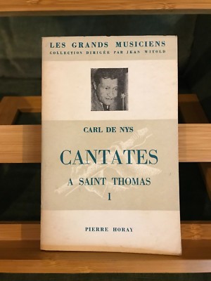 C. de Nys Cantates Saint-Thomas Bach Série I coll. grands musiciens P ...