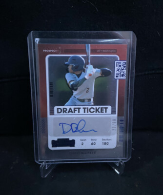 2021 Panini Contenders Darren Baker Auto Draft Ticket #20/99 Nationals ...