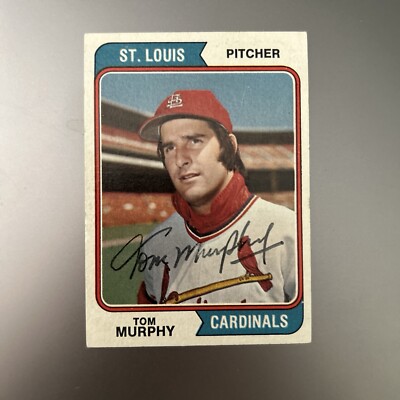 TOM MURPHY 1974 TOPPS AUTOGRAPHED SIGNED AUTO BASEBALL CARD | eBay