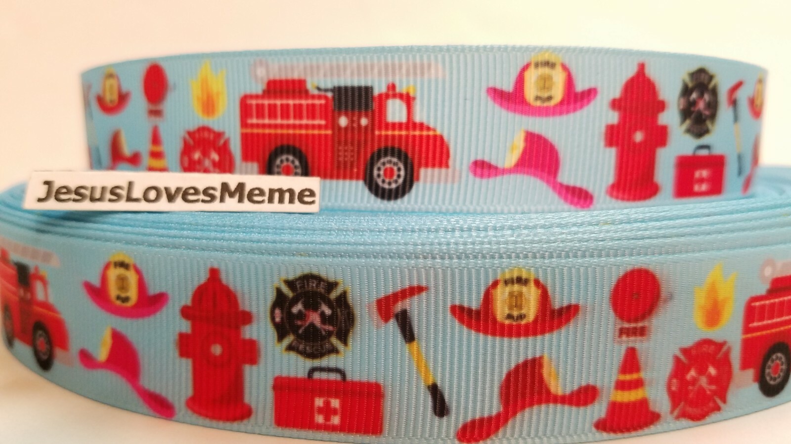 Grosgrain Ribbon Fire Fighter Fireman Fire Department Truck Hat Hydrant ...