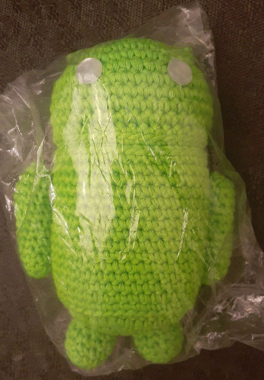 BRAND NEW SEALED GOOGLE ANDROID PLUSH TOY PEARL EYES HANDMADE HANDWOVEN ...