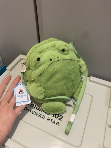 JELLYCAT RICKY RAIN FROG BAG Crossbody Benefits Charity-Christmas gifts ...