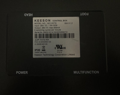 ORKIN Serta Ergomotion Keeson Control Box MC120TS- USED | eBay