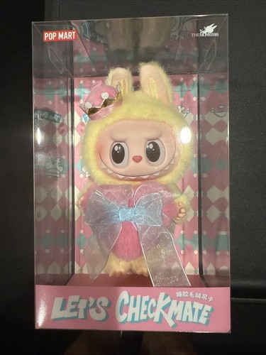 Popmart Monsters Labubu Lets Checkmate Plush Vinyl Face Doll Keychain ...
