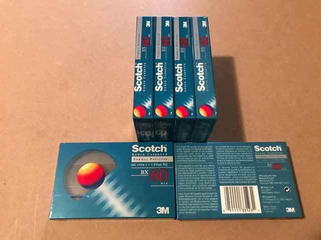 Set of 6 New Sealed Scotch BX 60 Cassettes Tapes Type I Made in Korea ...