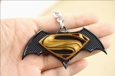 huge BATMAN SUPERMAN WING HERO BAT MEN Pendant 22" Sterling silver 925 ...