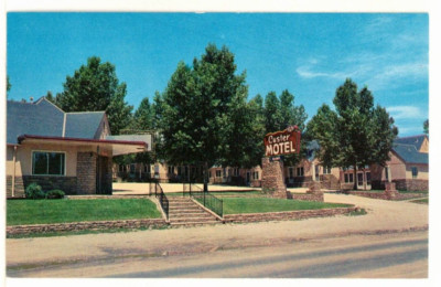 c1960 PC: Custer Motel, Hwys 16.385 & 89, Main Street, Custer SD ...