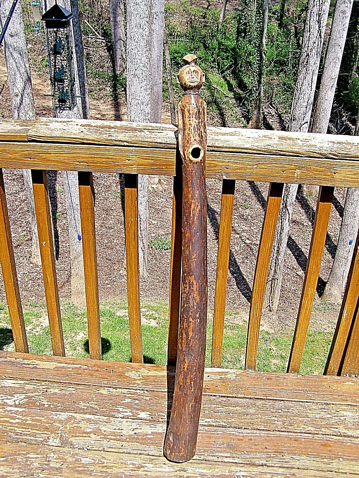 Antique African Carved Wooden Tribal Trumpet-Zande, Congo- 49"-Tribal ...