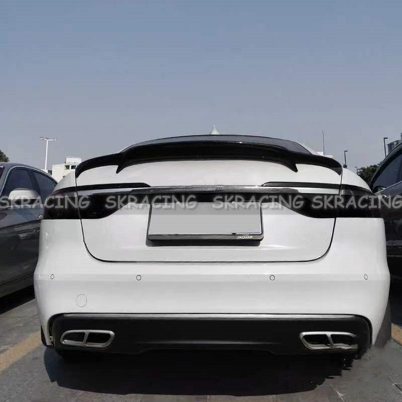 Carbon Fiber Trunk Lip Spoiler Rear Wing Spoiler For 15-19 Jaguar XF XE ...